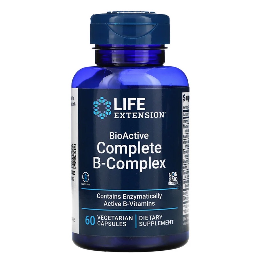 นำเข้าUSA Life Extension, BioActive Complete B-Complex 60 Veg Capsules ...