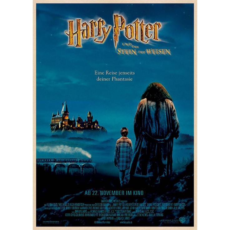 โปสเตอร์ภาพวาด รูปแฮร์รี่พอตเตอร์ และหิน สไตล์เรโทร สําหรับตกแต่งผนังบ้าน Shopee Thailand