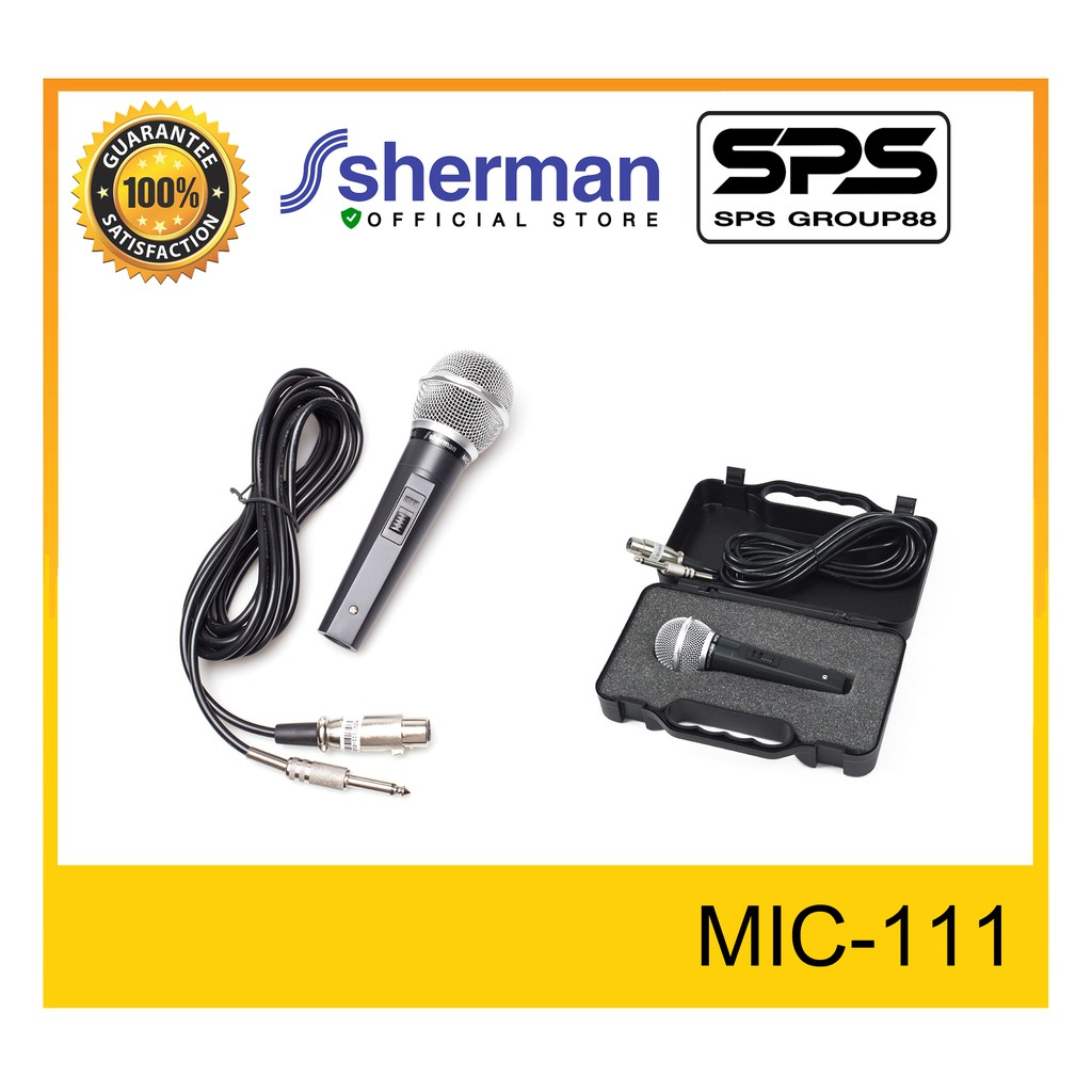 ไมค์สาย ไมโครโฟนสาย รุ่น MIC-111 ยี่ห้อ Sherman ของแท้ 1000% พร้อมส่ง ...