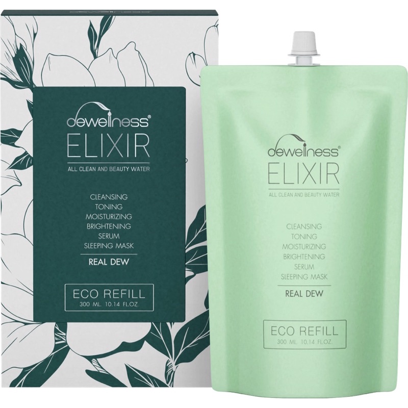 น้ำค้างเช็ดผิว 6 in 1 ขนาดรีฟิล DEWellness Elixir All Clean And Beauty Water Eco Refill | Shopee ...