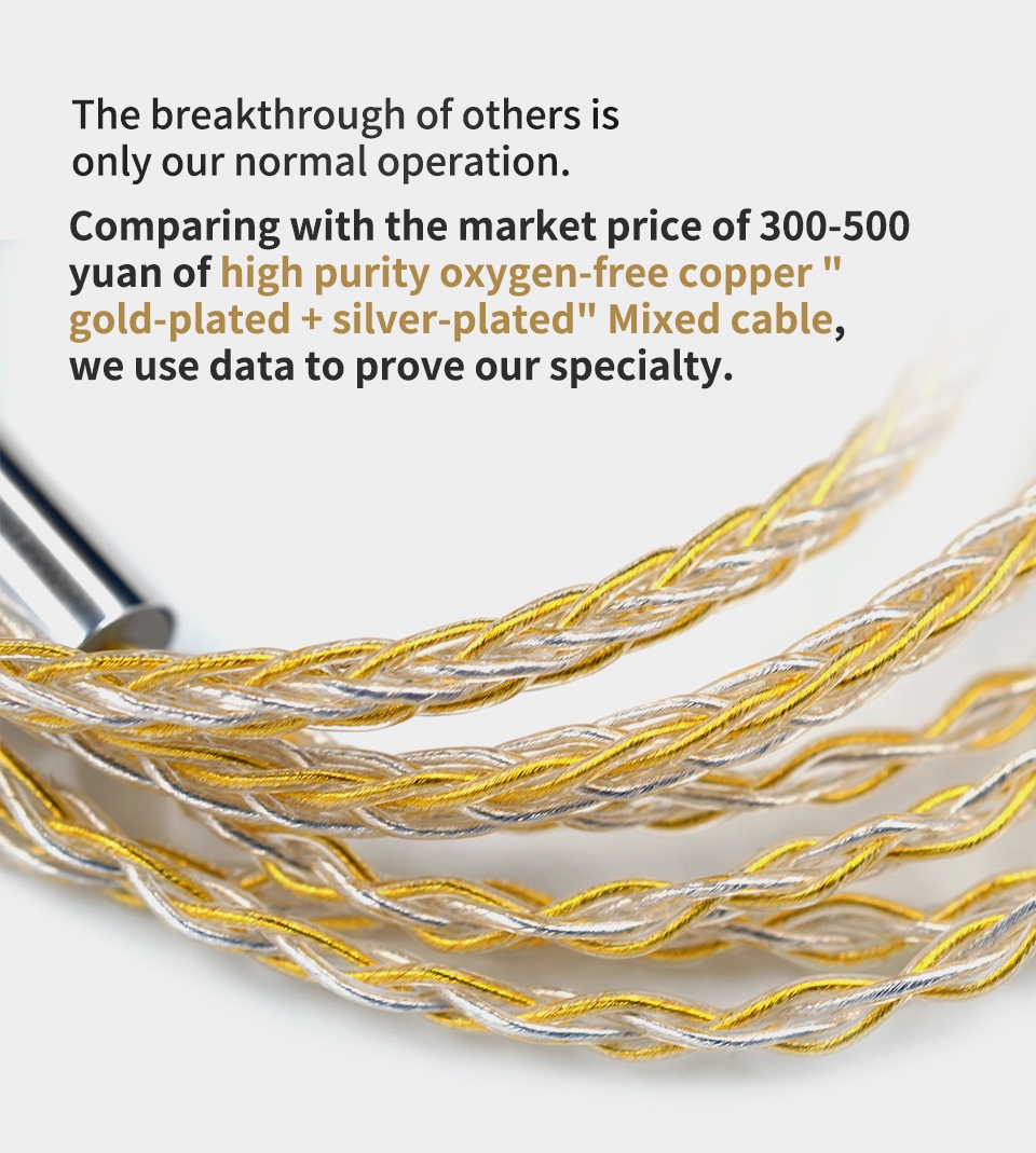 Kz สายหูฟังอัพเกรด ชุบทอง เงิน สําหรับ ZS10 Pro ZSN ZS10 AS10 AS06 ZST ...