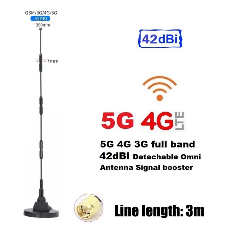 เสาอากาศ 5G 4G 3G 42dBi High Gain Signal Booster Antenna Strong Magnetic | Shopee Thailand