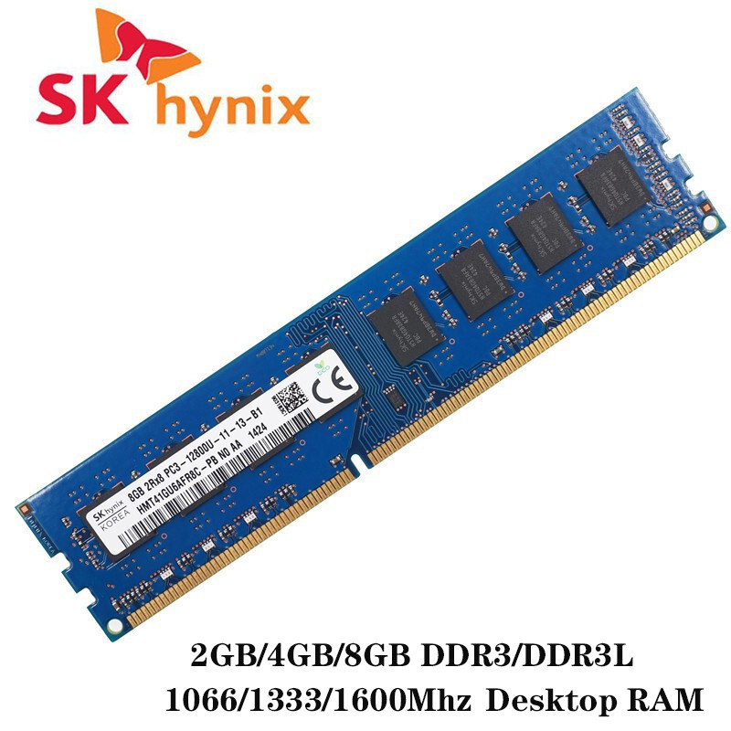 Sk Hynix 2Gb/4Gb/8Gb Ddr3 1600Mhz/1333Mhz Pc3L-12800U หน่วยความจําความจําสําหรับเดสก์ท็อป Ram ...
