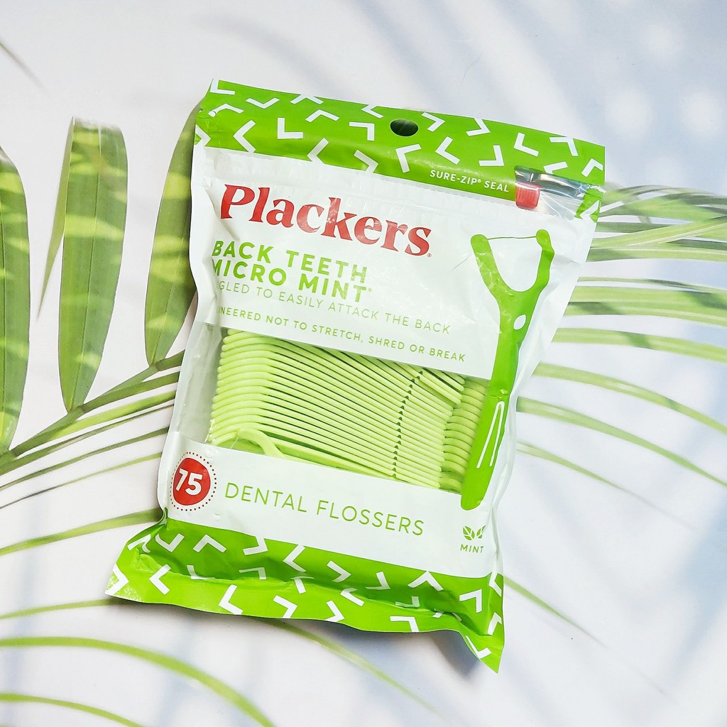 ไหมขัดฟัน รสมิ้นต์ Back Teeth Micro Mint Dental Flossers Mint 75 Count ...