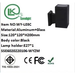 โคมไฟกิ่ง ไฟติดกำแพง กันน้ำ wall lamp ติดผนังขั้วE27 ทรงเหลี่ยม ส่อง ...