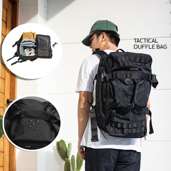 bagsbird รุ่น DXL2 จุ60L กระเป๋าเป้เปิดกว้าง Tactical Duffle Bag สะพายได้3แบบ เป้ ถือ ต่อ ...