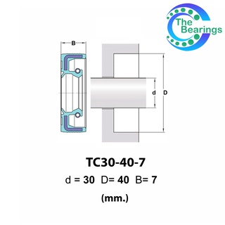 TC 30-40-7 Oil seal TC ออยซีล ซีลยาง ซีลกันน้ำมัน ขนาดรูใน 30 มิลลิเมตร ...