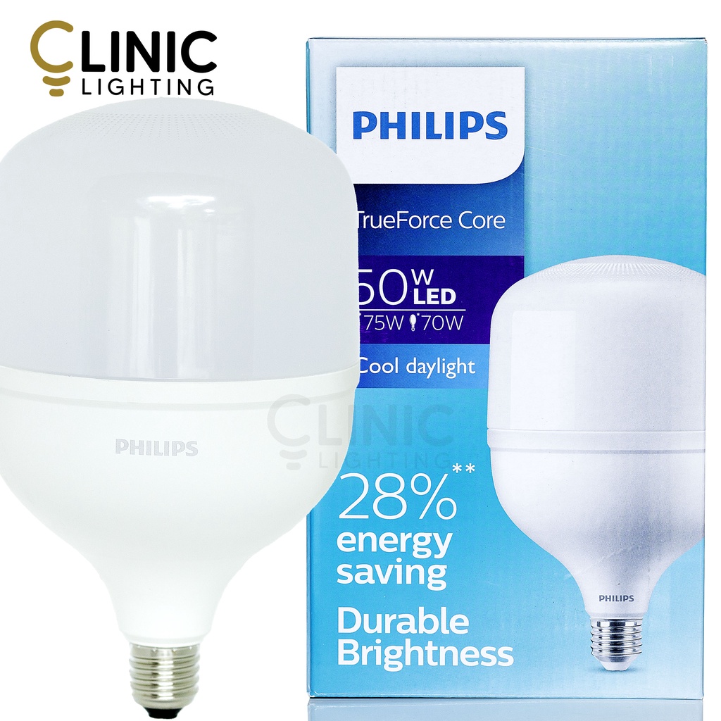 หลอดไฟ PHILIPS LED 50W True Force Core E27, E40 Cool Daylight | Shopee ...