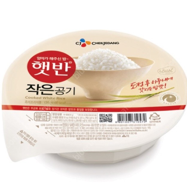 cj cooked white korean rice ข้าวสวยเกาหลี ข้าวสำเร็จรูปพร้อมทาน (130g) CJ 햇반 | Shopee Thailand