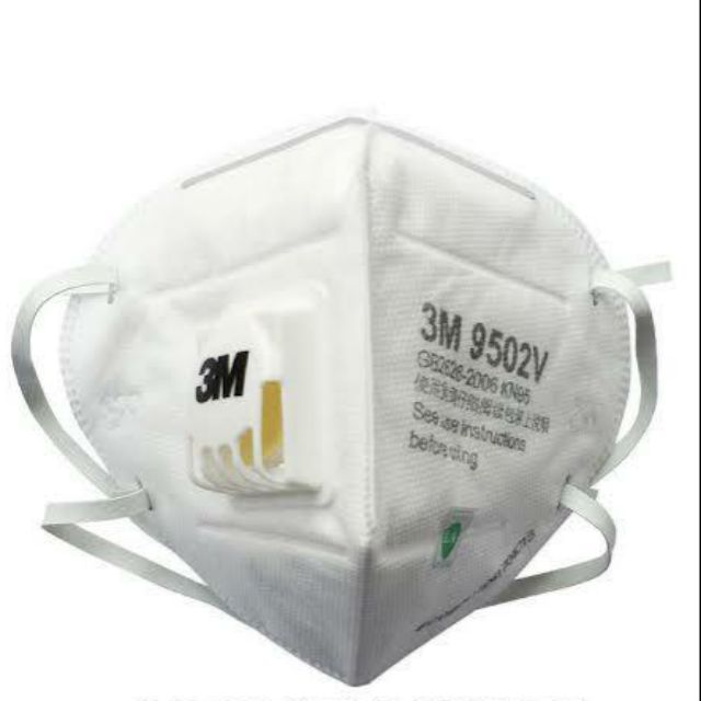 หน้าการ3M 9502V หน้ากากอนามัยใช้แล้วทิ้ง กันpm2.5 มาตราฐานN95 | Shopee ...