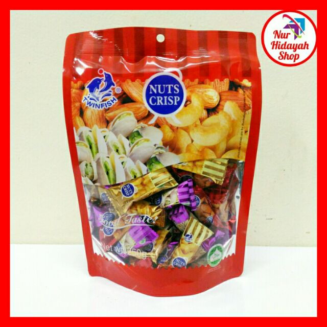 TWINFISH NUTS CRISP ถั่วธัญพืช ถั่วตุ๊บตับ ประมาณ 27 เม็ด หนัก 250 กรัม | Shopee Thailand