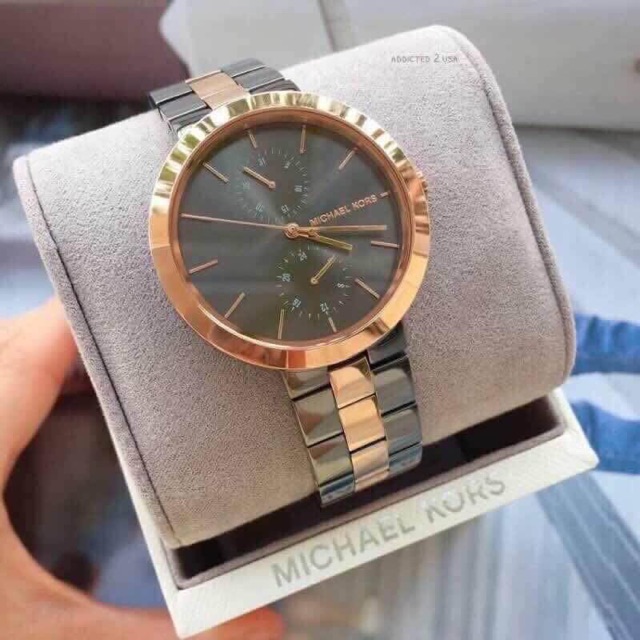 MICHAEL KORS รุ่น MK6422 สีเทา-โรสโกลด์ | Shopee Thailand