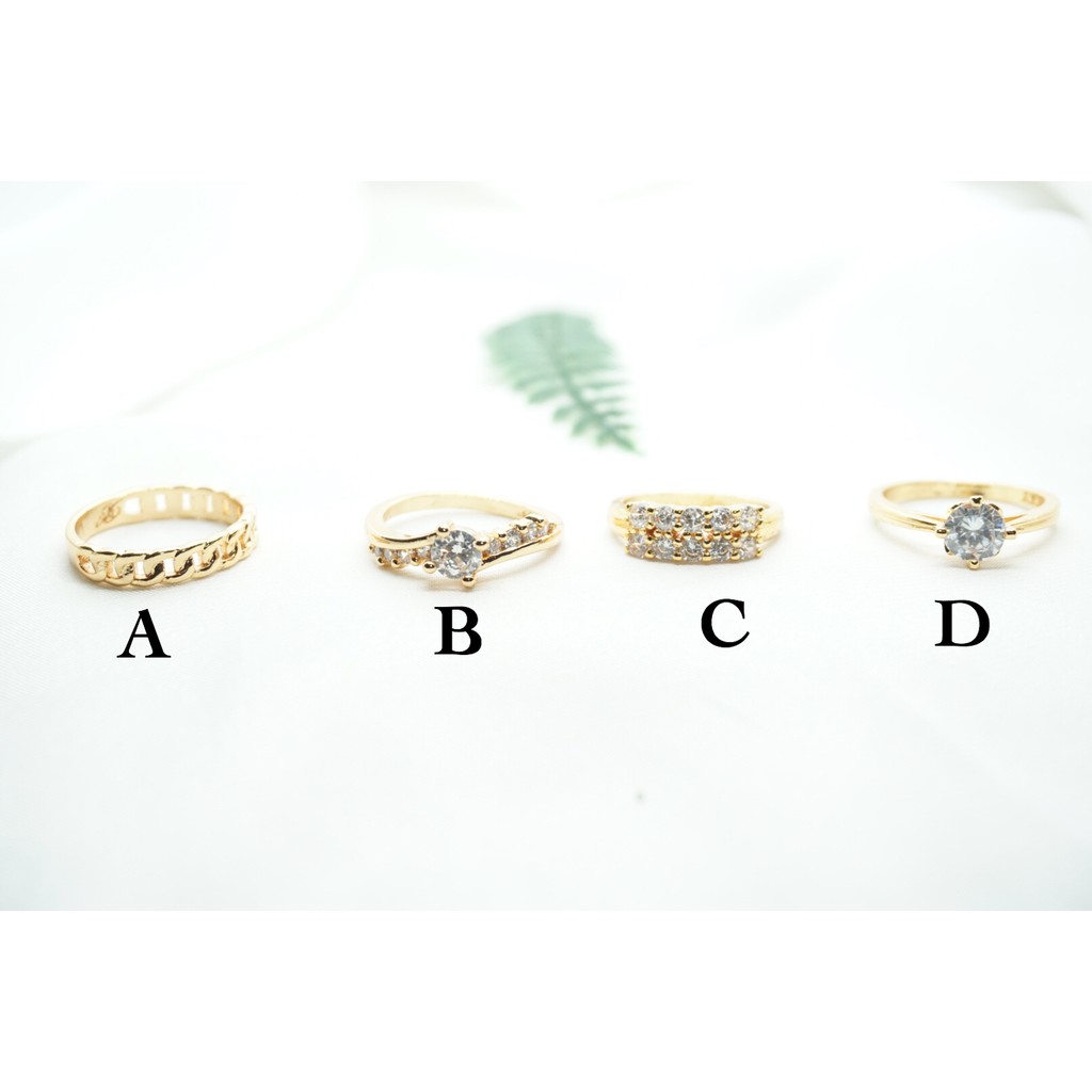 Xuping Yaxiya แหวนชุบทอง CY โซ่หินเพชร19181217 | Shopee Thailand