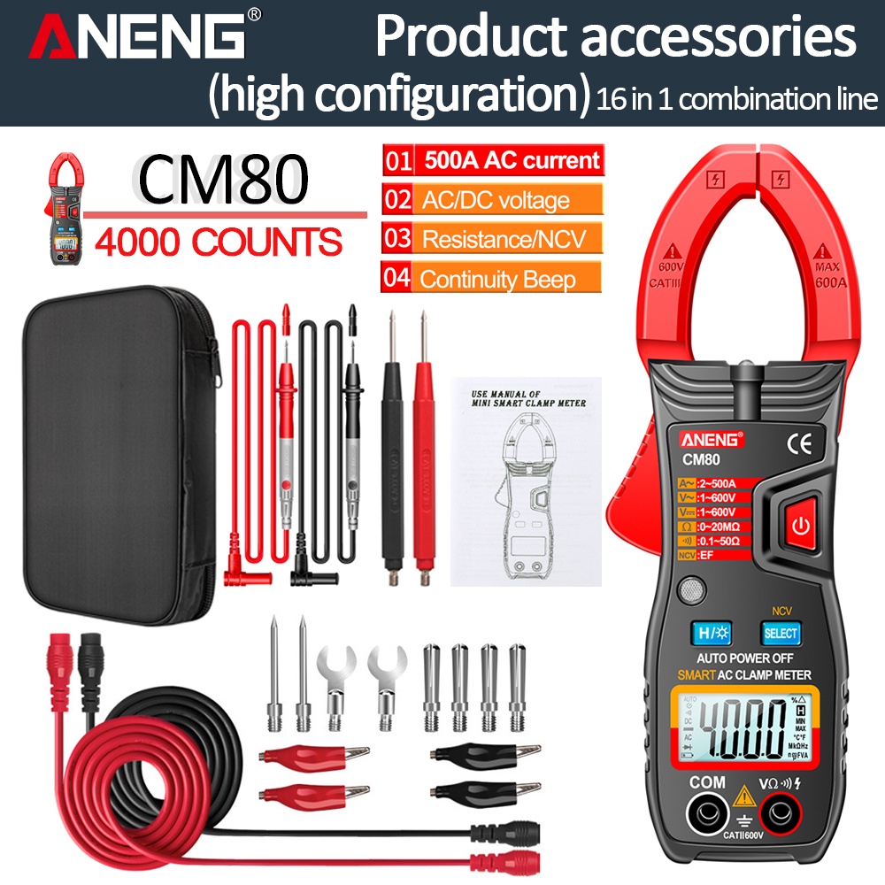 Aneng CM80/CM81 เครื่องวัดแรงดันไฟฟ้าดิจิทัล แอมมิเตอร์ แอมป์รถยนต์ Hz ...
