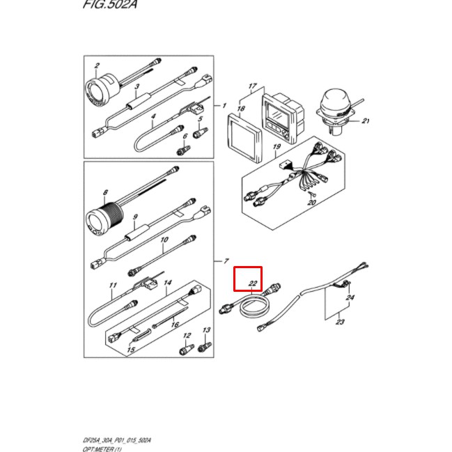 36666-87L00-000 WIRE COMP, NMEA NETWORK ชุดสายสัญญาณ เครื่องยนต์เรือซุ ...