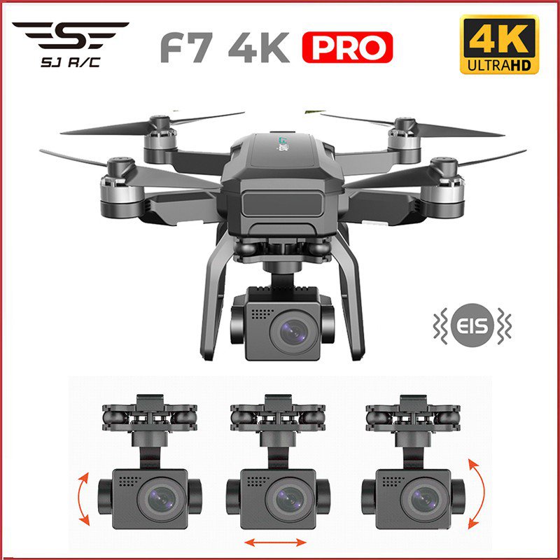Original SJRC F7 PRO GPS Drone 4K Dual HD Camera 3 Axis Gimbal ...