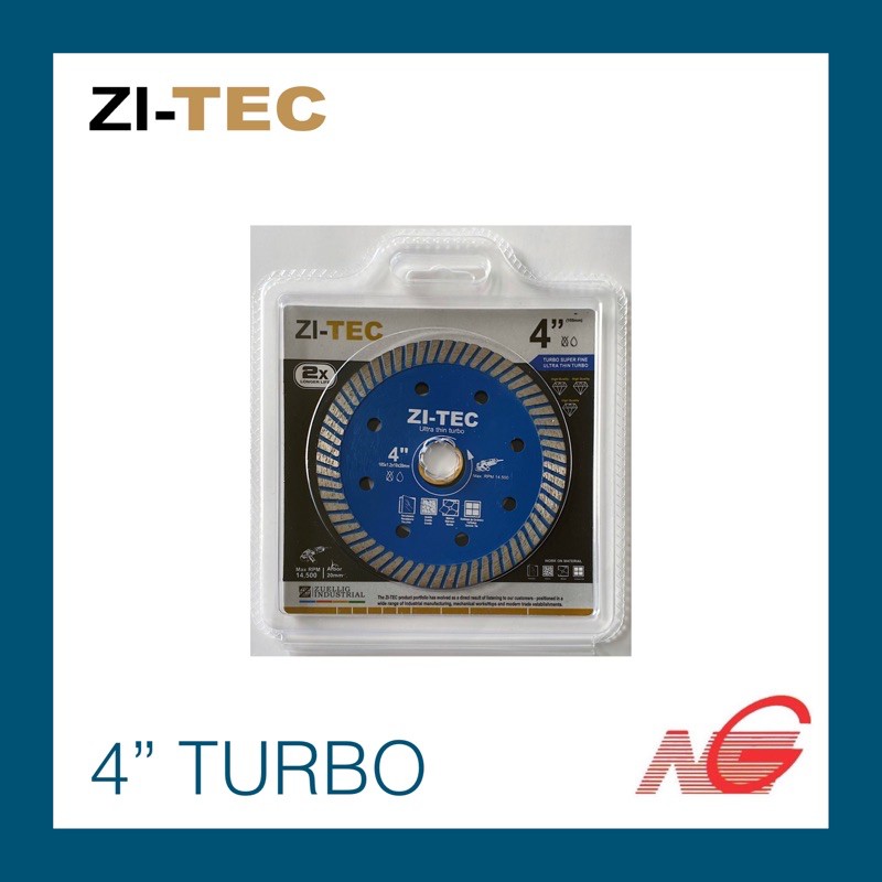 ใบตัดเพชร ZI-TEC 4" รุ่น TURBO | Shopee Thailand