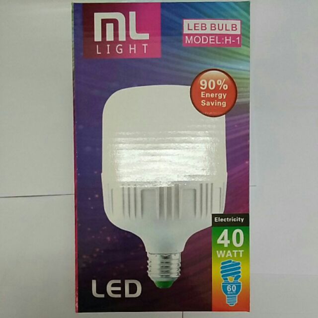 หลอดไฟ 40 W (ML Light) led 40w มี มอก | Shopee Thailand