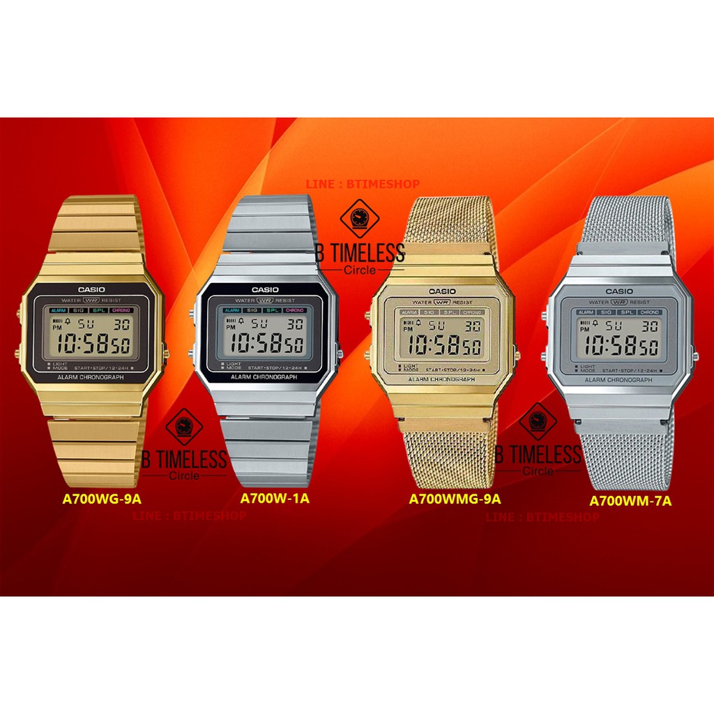 CASIO รุ่นA700,A700W / A700WG-9A,A700W-1A,A700WMG-9A,A700WM-7A ของแท้ ...