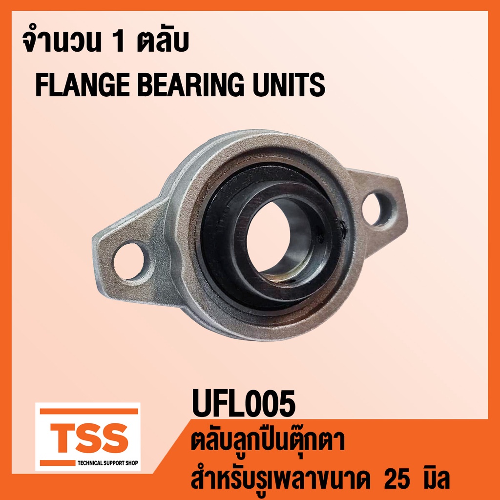 UFL005 ตลับลูกปืนตุ๊กตา FLANGE BEARING UNITS ( สำหรับรูเพลาขนาด 25 มิล ...