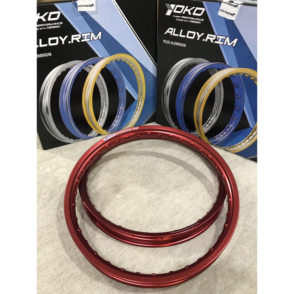 YOKOวงล้อโยโก YOKO สีแดง RED อลูมิเนียม ขอบเรียบ 1.40 ขอบ 17 ของแท้ ...