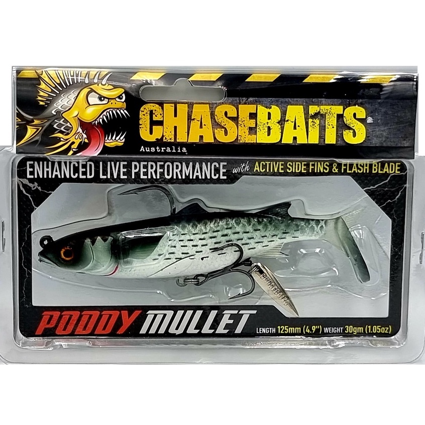 CHASEBAITS PODDY MULLET ปลากระบอก TPE 125mm แกะแล้วใช้ได้เลย ของแท้ 100 ...