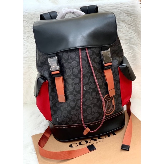 📮Coach Rivington Backpack In Signature Canvas With Coach Patch ((40344 ...