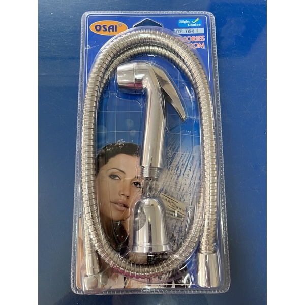 OS04สายฉีดชำระชุดชำระรุ่นหัวโตสแตนเลสยาว 1.20 เมตรOSAIครบชุดพร้อมหัวชำระ+ ขาชำระ+ สาย | Shopee ...