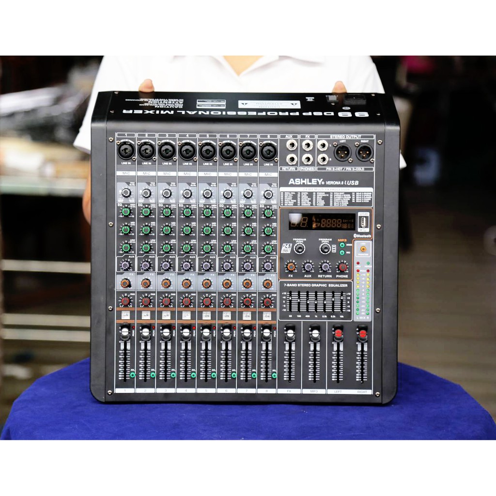 มิกซ์เซอร์ ASHLEY Verona มี Bluetooth-USB,MP3,Recording | Shopee Thailand
