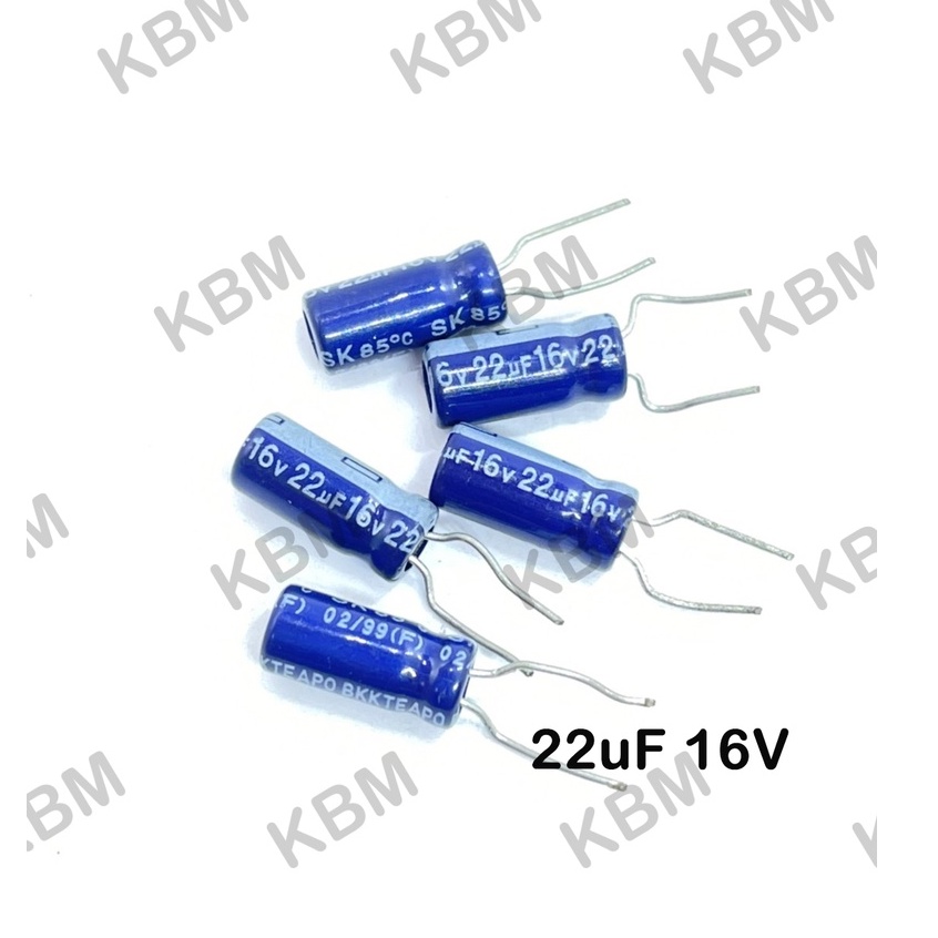 Capacitor (คาปาซิเตอร์) 22uF 16V 22uF 25V 22uF 35V 22uF 35V 22uF 50V ...