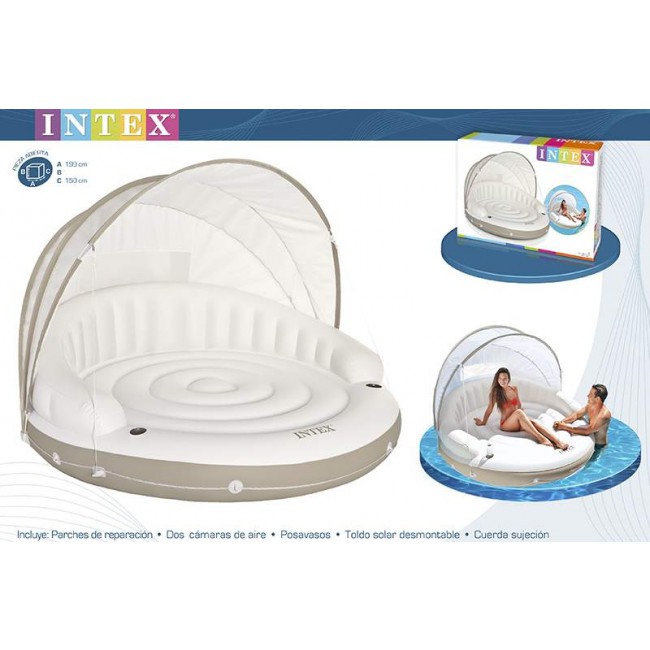Intex Canopy Island Inflatable Lounge แพยางสีขาวมีร่ม 58292 | Shopee ...