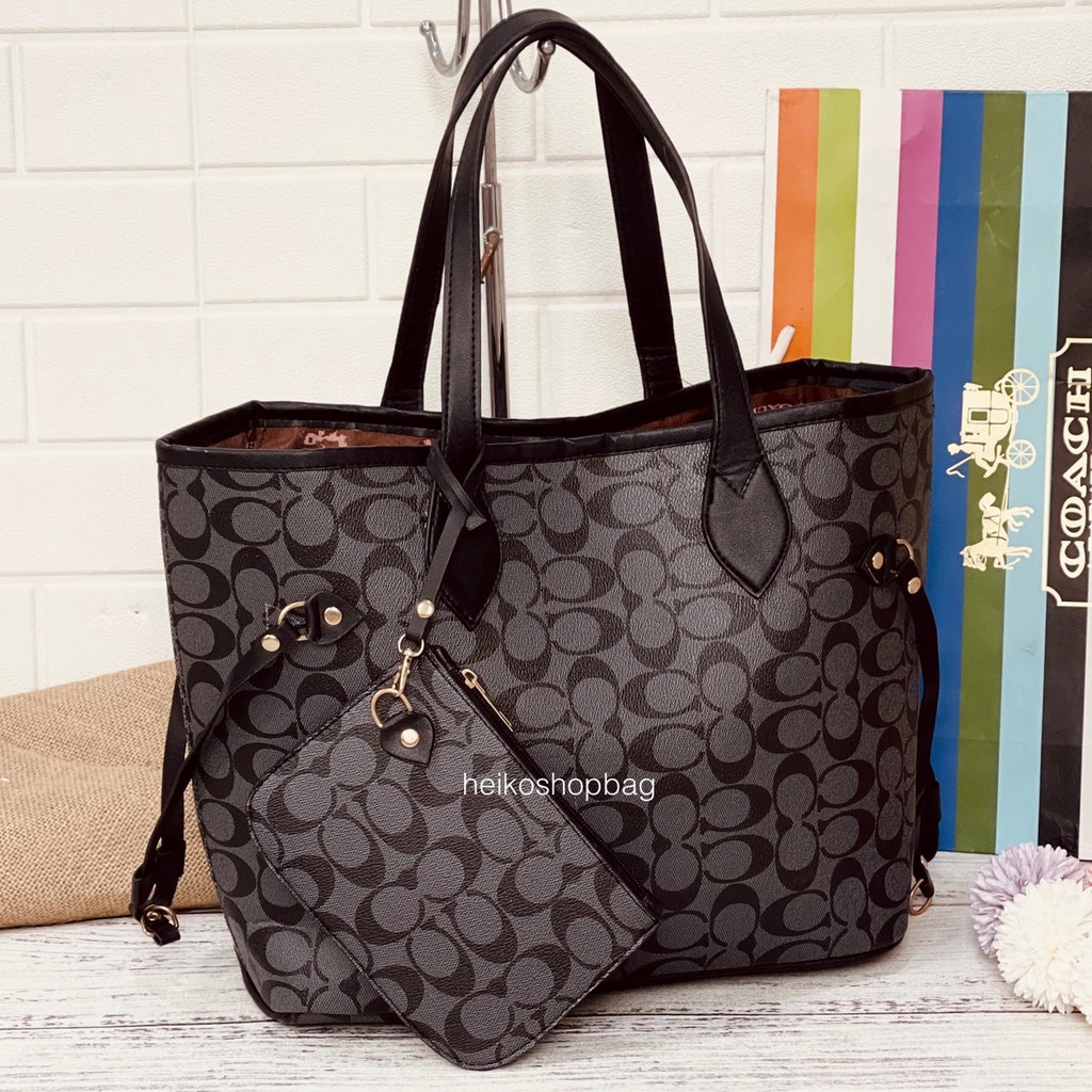 กระเป ๋ าผู ้ หญิง COACH NEVERFULL SET POUCH PREMIUM sling bag Nice ...