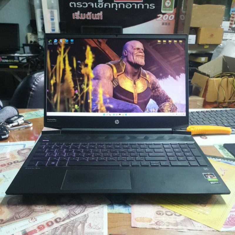Notebook hp pavilion gaming g15 ryzen7 ram16 ssd M.2 512+SATA256 สภาพ ...