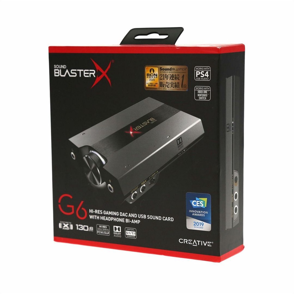 Creative Labs Sound BlasterX G6 HD Gaming DAC and External USB Sound ...