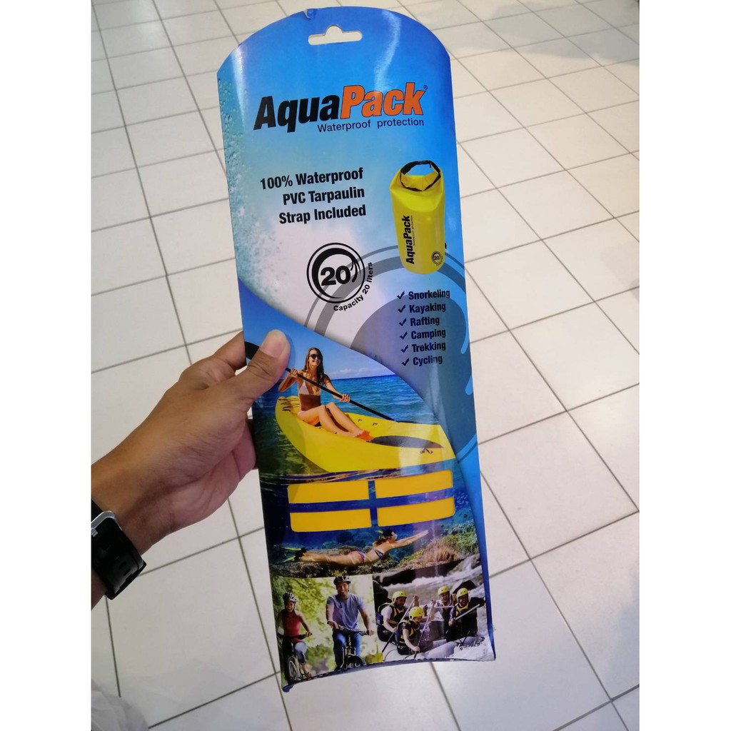 กระเป๋ากันน้ำ Aqua Dry Pack ของเเท้ (มีหลายขนาด 1.5L,3L,5L,10L,15L,20L) | Shopee Thailand