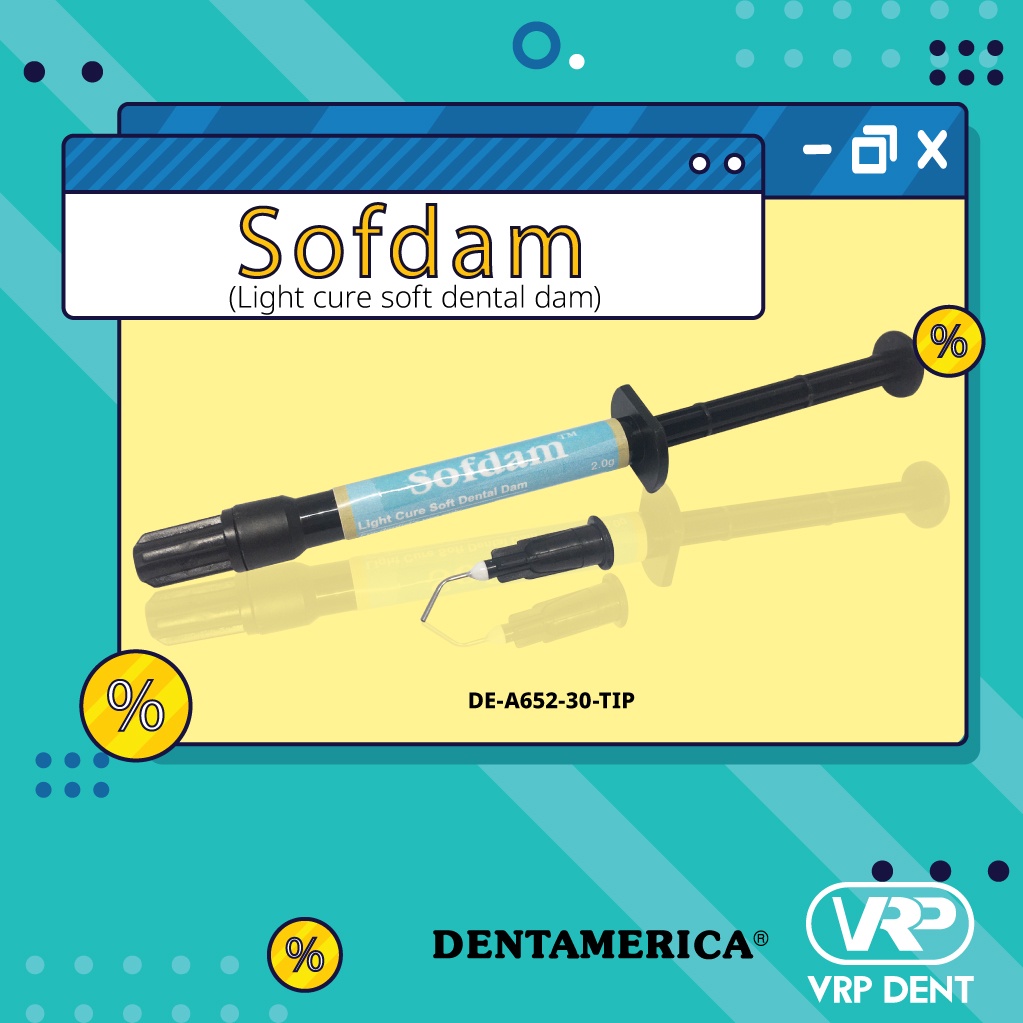 SofDam Light cure soft dental dam 2g DE-A652-30+T | Shopee Thailand