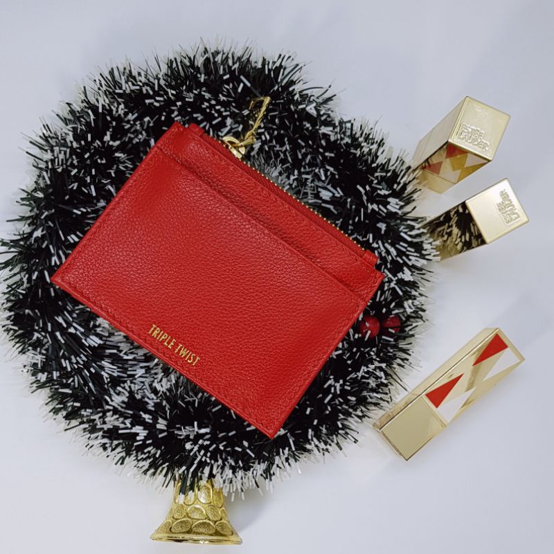 กระเป๋าสตางค์หนังแท้ Card & Money Holder รุ่น Richy (Classic Red ...