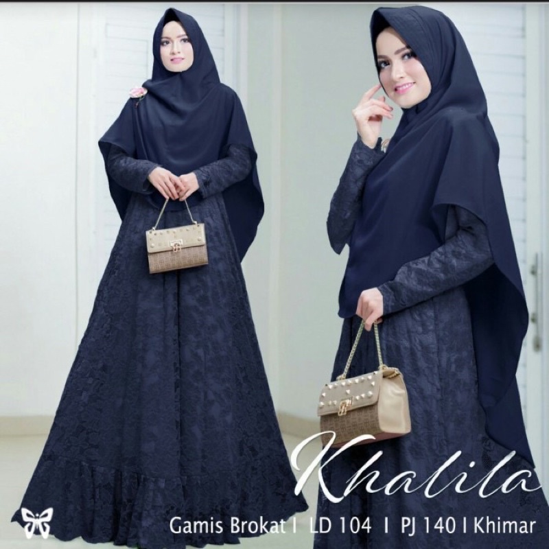 Shari Gamis Suit / muslim เสื้อผ้าสตรี Khalila Shari + Hijab Brukat ...