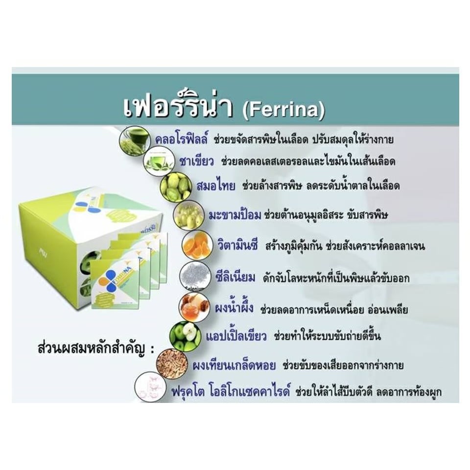 เฟอร์ริน่า (Ferrina)วิตามินซีระดับนาโนด้วยนวตกรรมเฟสดรายPhase Dry ...
