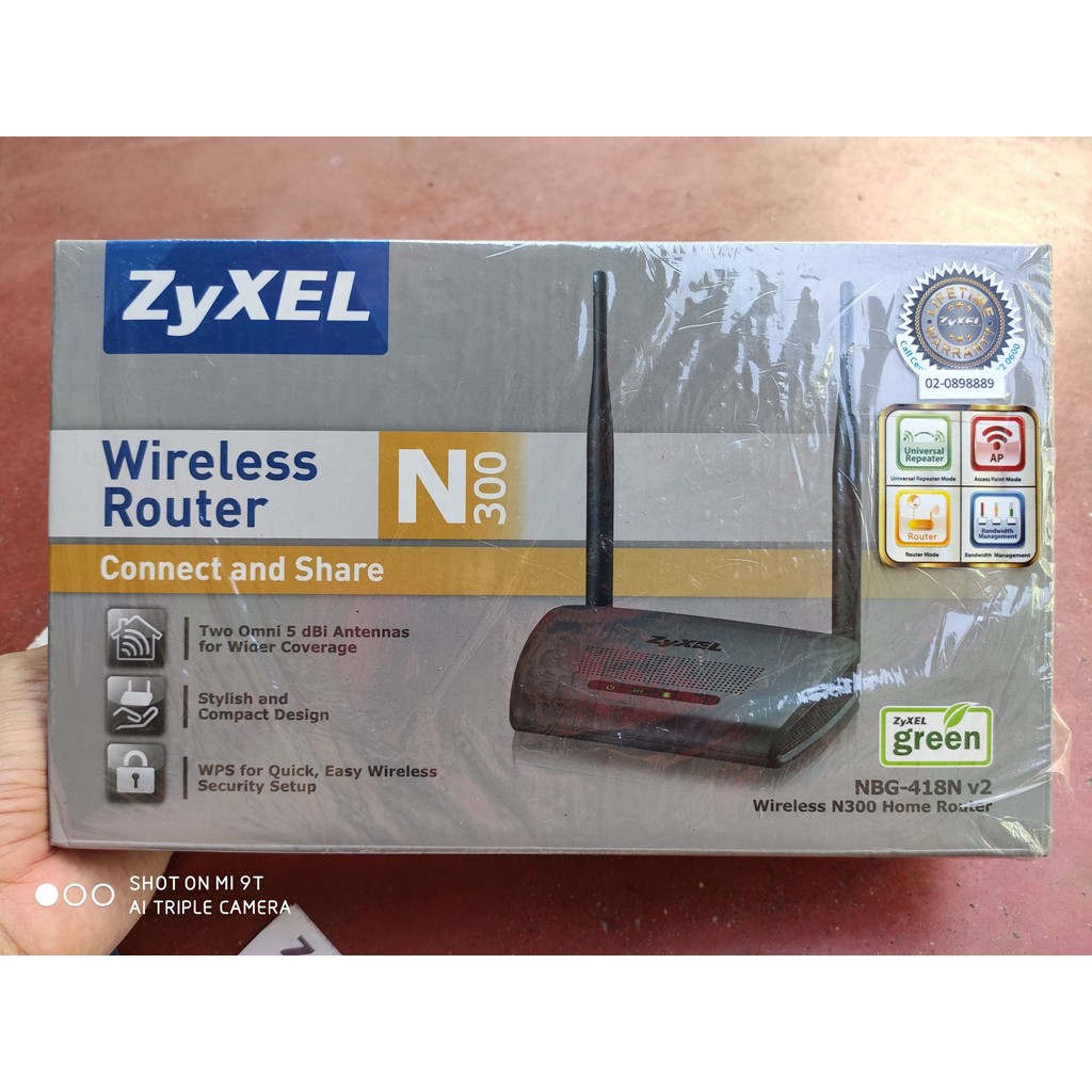ZyXEL Wireless รุ่น N300 NBG-418N v2 มือสอง | Shopee Thailand