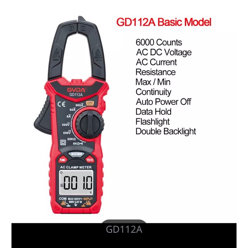 แคล้มป์มิเตอร์รุ่นใหม่ GVDA รุ่น GD112A GD112B และ GD112C | Shopee Thailand