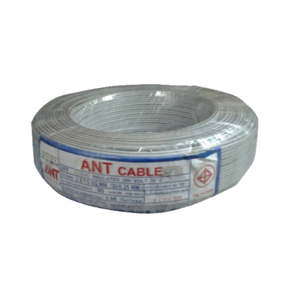 สายไฟ VFF 2X0.5 2x1 2X1.5 2X2.5 SQ.MM สายอ่อน)90ม. | Shopee Thailand