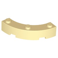 [259] ชิ้นส่วนเลโก้ Lego Part Brick, Round Corner 4 x 4 Macaroni Wide ...