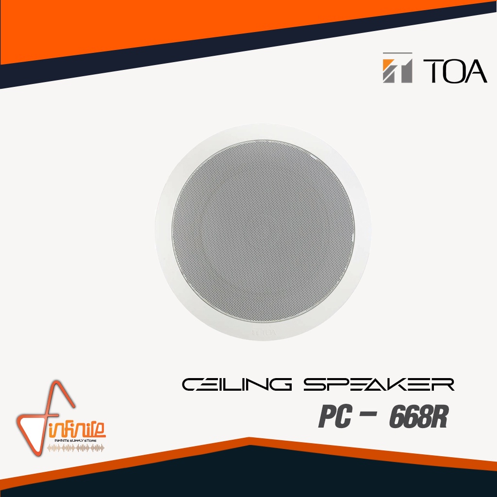 TOA PC-668R ลำโพงติดเพดาน และระบบไลนโวลล์ 70V/100V กำลังขับ 15 วัตต์ ...