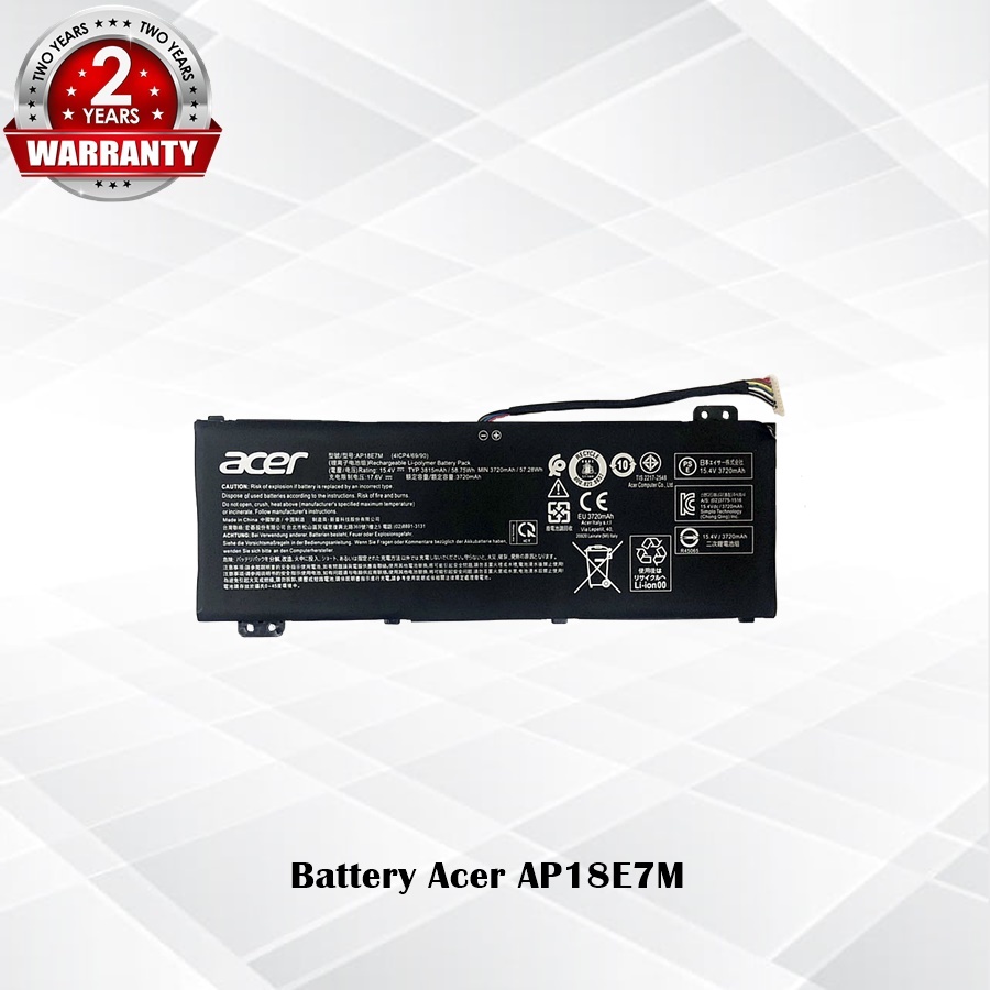 Battery Acer AP18E7M / แบตเตอรี่โน๊ตบุ๊ค รุ่น AP18E8M Nitro 5 AN515-54 ...