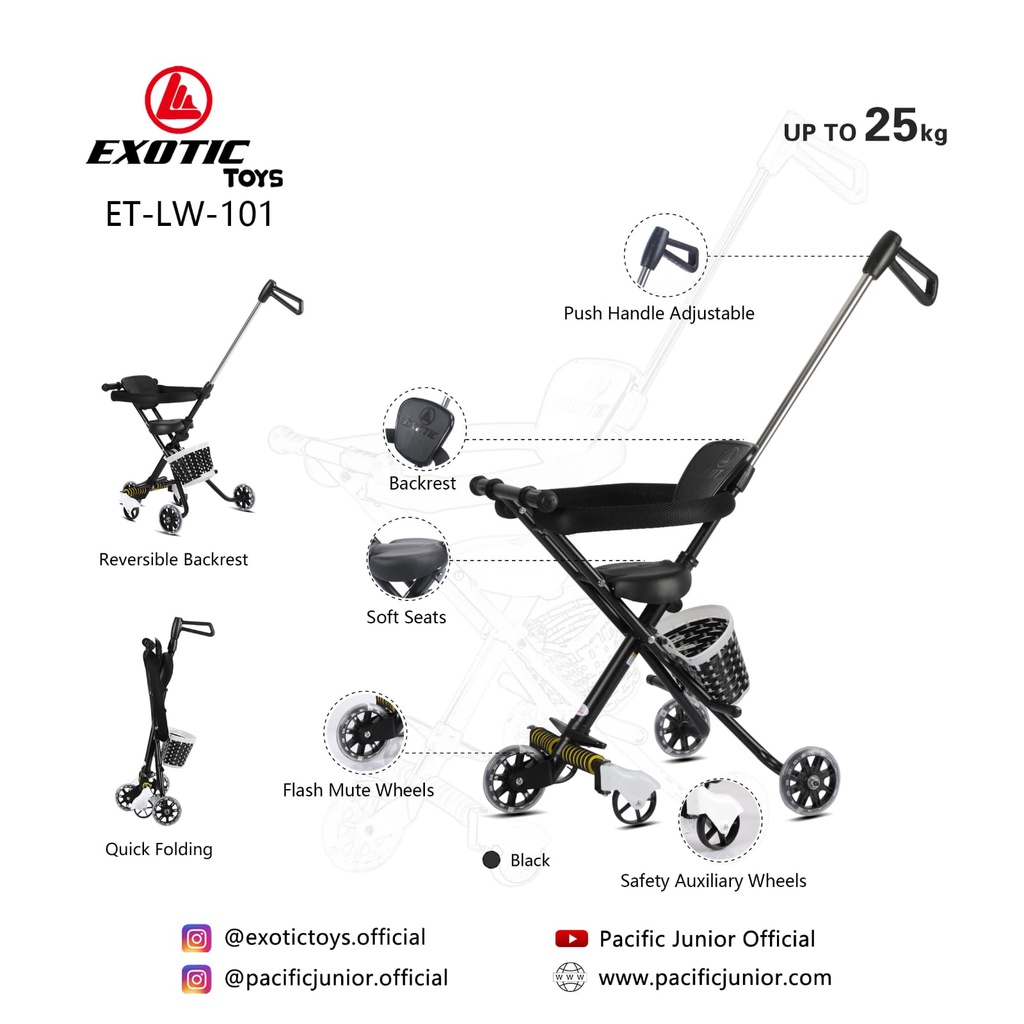 Pmb EZZY STRALLER S 05 & EXOTIC LW 005 LW 105 LW 101 เก้าอี้ดันเด็ก | Shopee Thailand