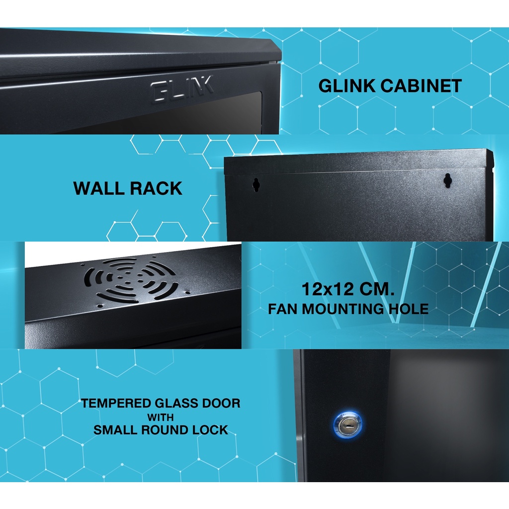 Glink GWC-02 Network Cabinet ตู้ Rack ขนาด 50x15x50cm. สำหรับกล้องวงจร ...
