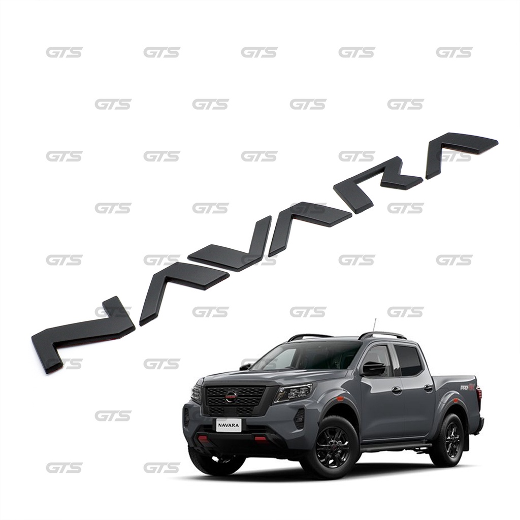 Logo โลโก้ติดท้ายรถ โลโก้ติดฝากระบะท้าย "NAVARA" สีดำด้าน สำหรับ Nissan ...