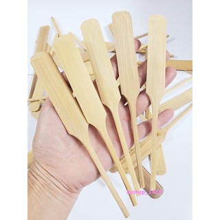ไม้พาย ขนาด 17 cm. ไม้พายไม้ไผ่ ใช้คนเครื่องดื่ม แคะขนมถ้วย ปาดเนย ปาด ...
