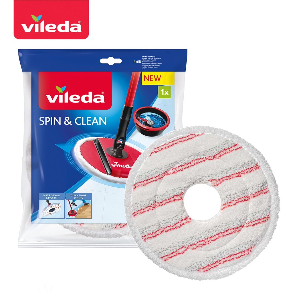 Vileda Spin & Clean refill วิเลดา ถังปั่นสปินแอนด์คลีน รีฟิล ผ้าม็อบ ...